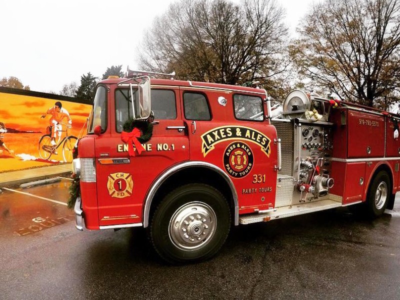Around Town Article Two - Axes & Ales | Raleigh Fire Engine Party Tours