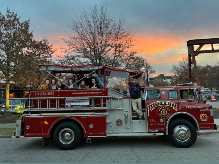 Book Now - Axes & Ales | Raleigh Fire Engine Party Tours